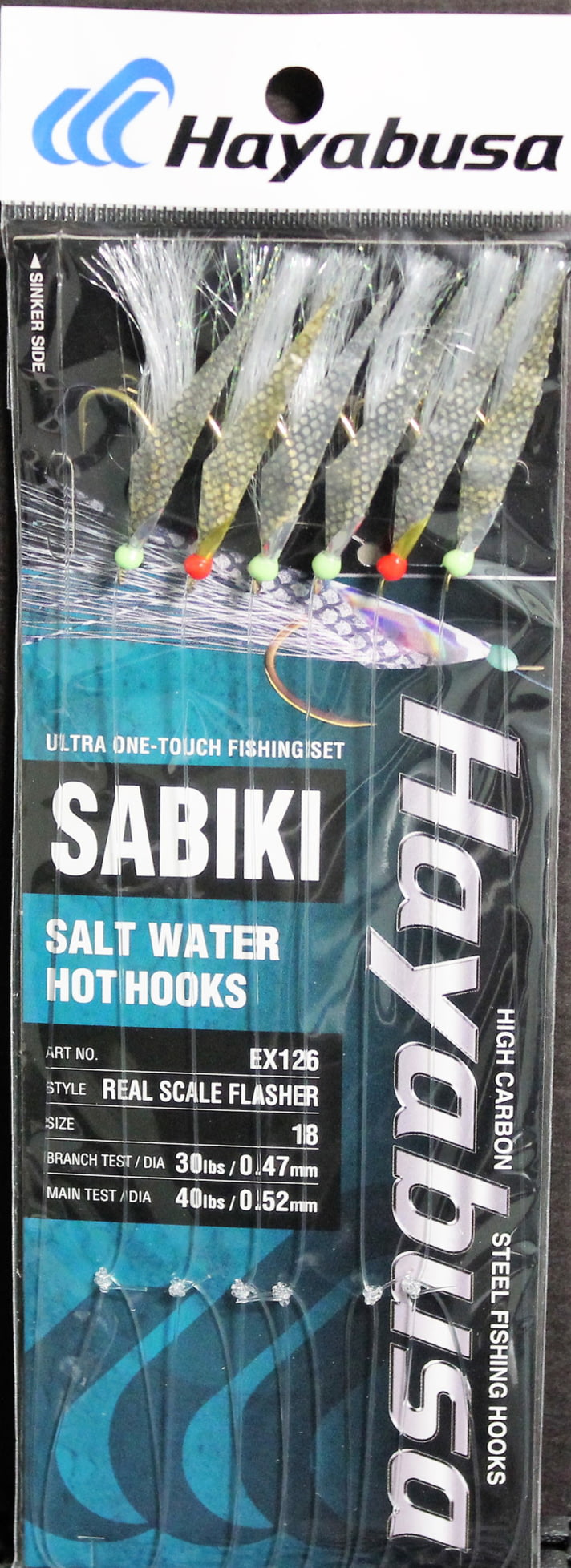 Hayabusa Real Scale Flasher Sabiki, Main 40Lb And Branch 30Lb Test Line ...