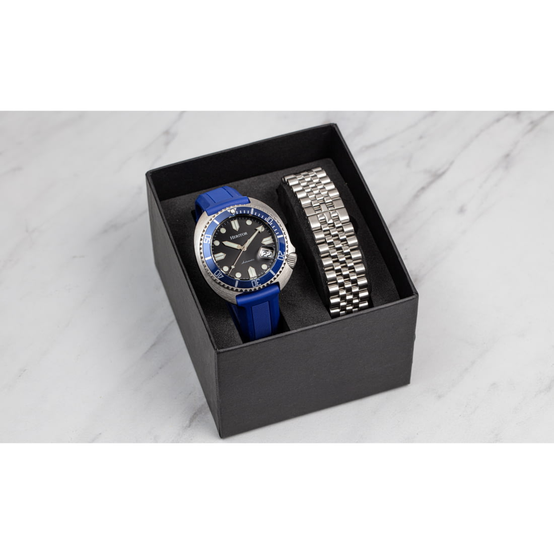 Heritor Automatic Matador Box Set with Interchangable Bands and Date ...