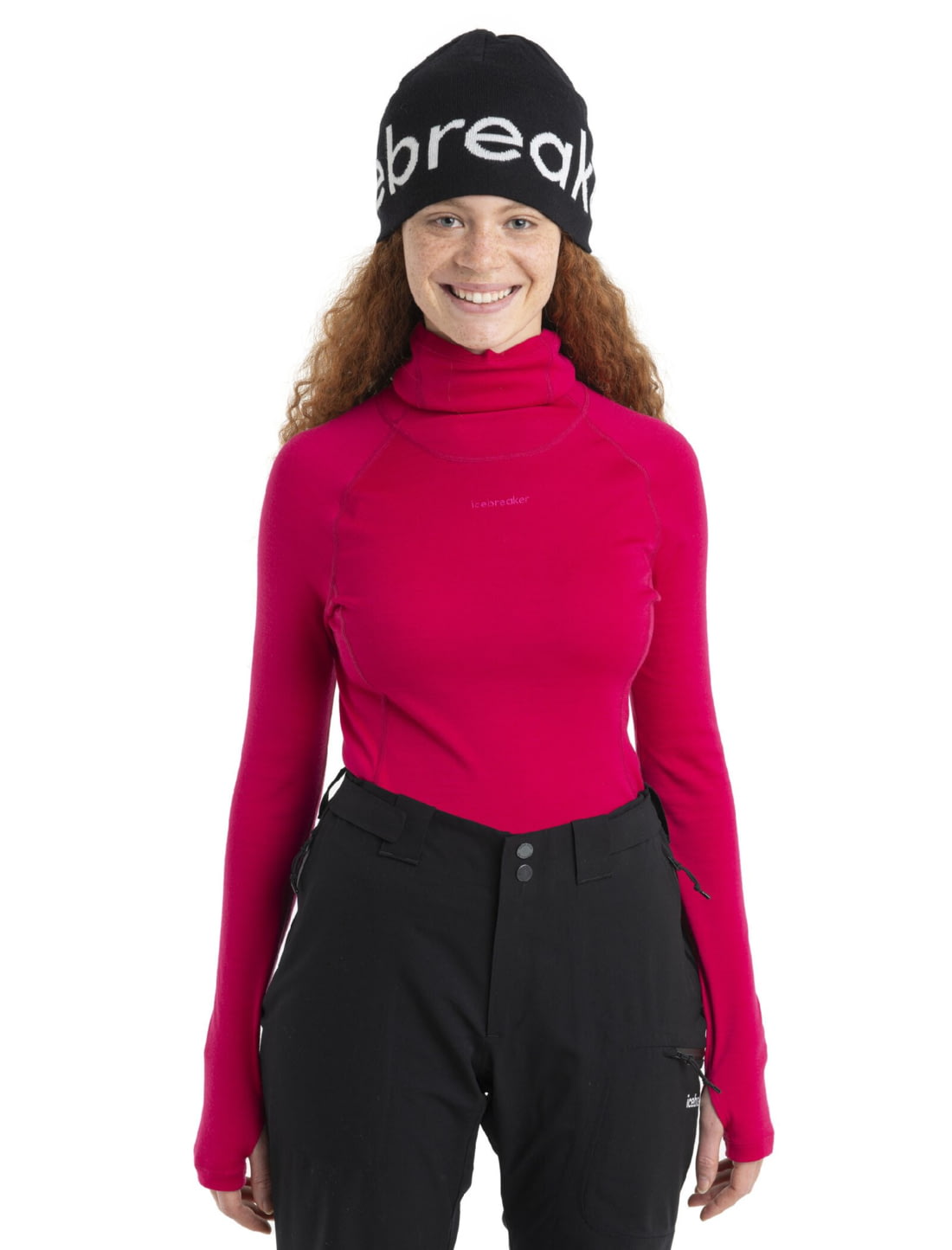 Icebreaker 300 MerinoFine Long Sleeve Roll Neck Thermal Top - Women's ...