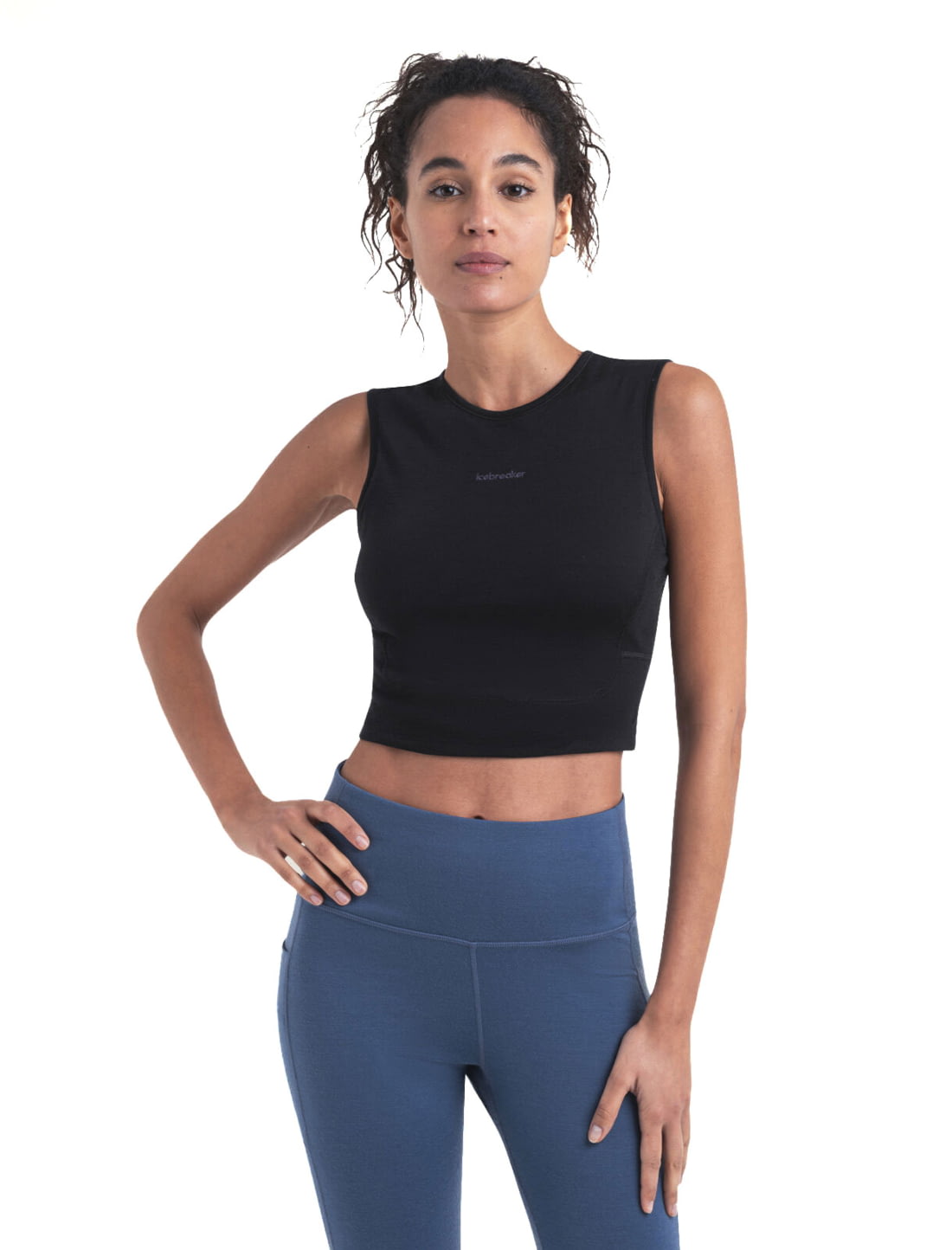 Icebreaker Women Merino 125 ZoneKnit Energy Wind Cropped Bra-Tank ...