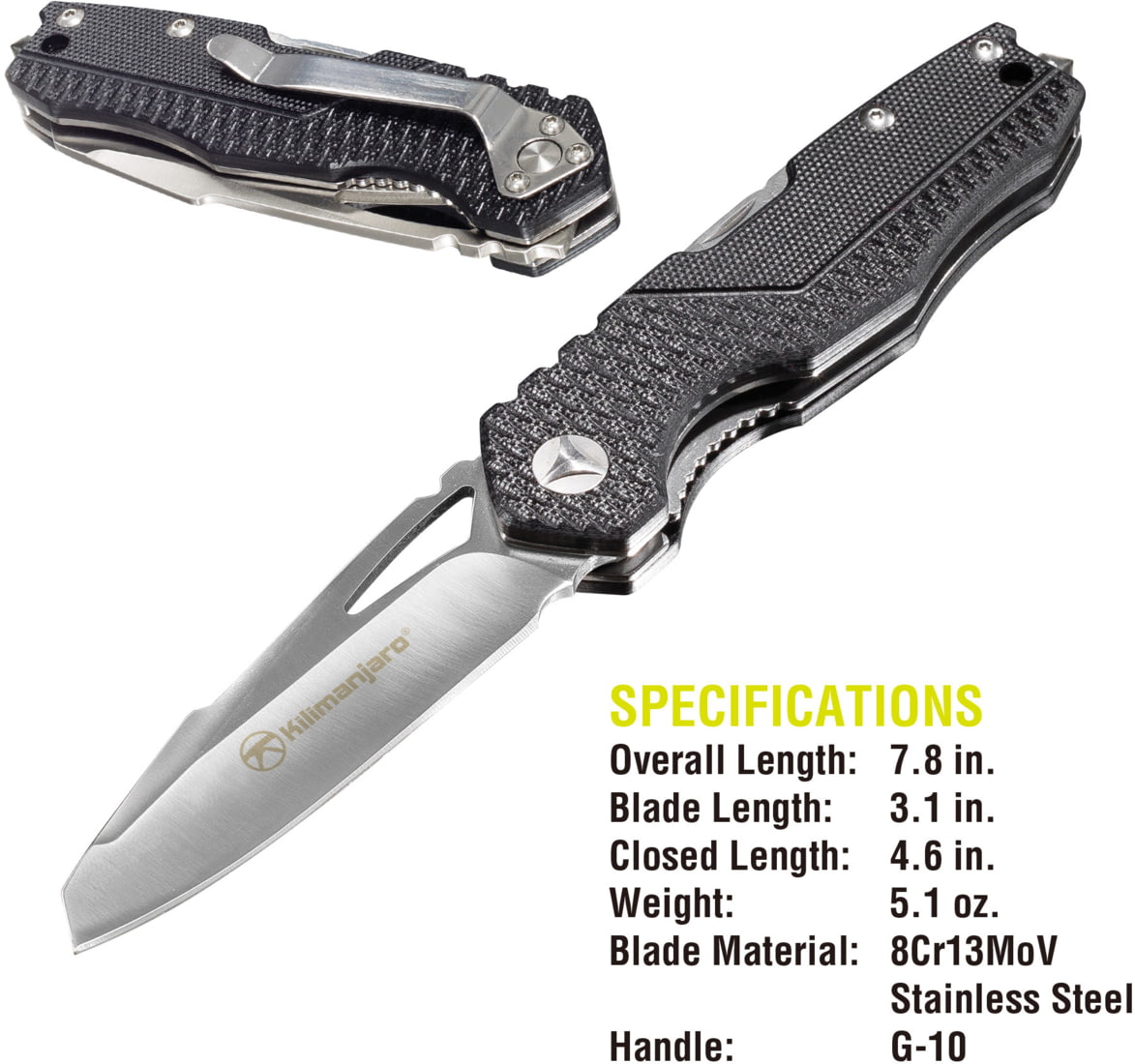 Kilimanjaro Gear Vello Folding Knife/Multi Tool, 3.7in — CampSaver