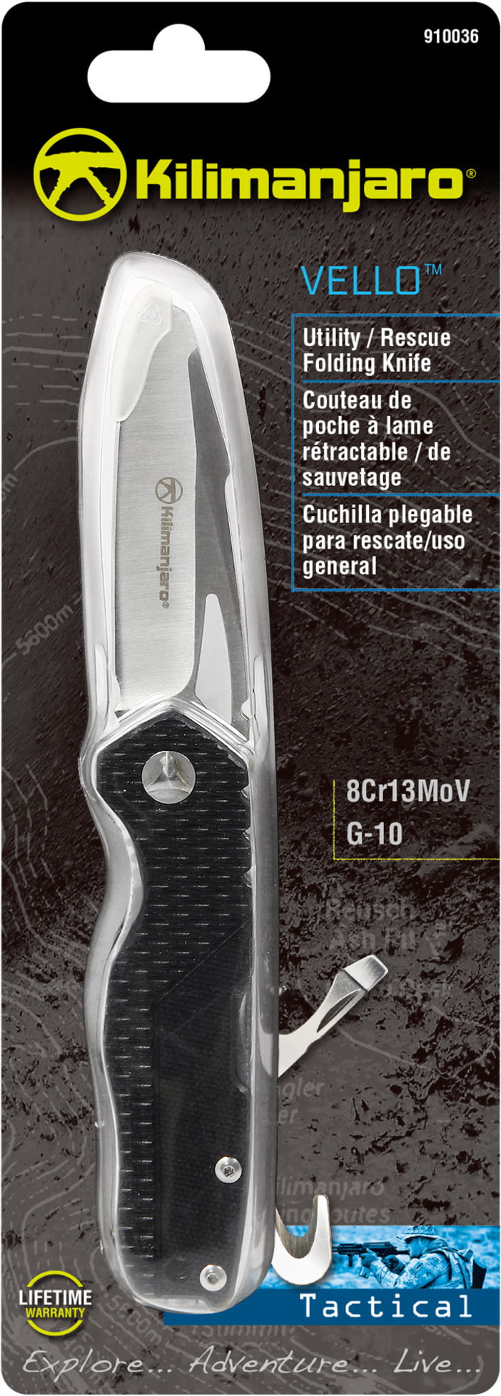 Kilimanjaro Gear Vello Folding Knife/Multi Tool, 3.7in — CampSaver