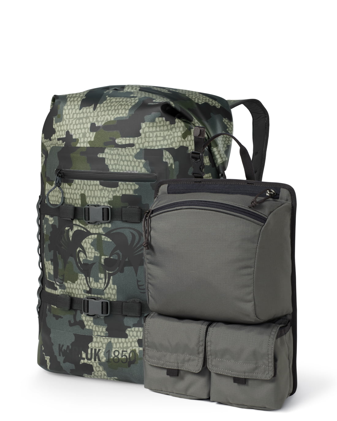 KUIU Karluk 1850 Roll Top Dry Backpack Set in Verde/Stone 13761467 ...
