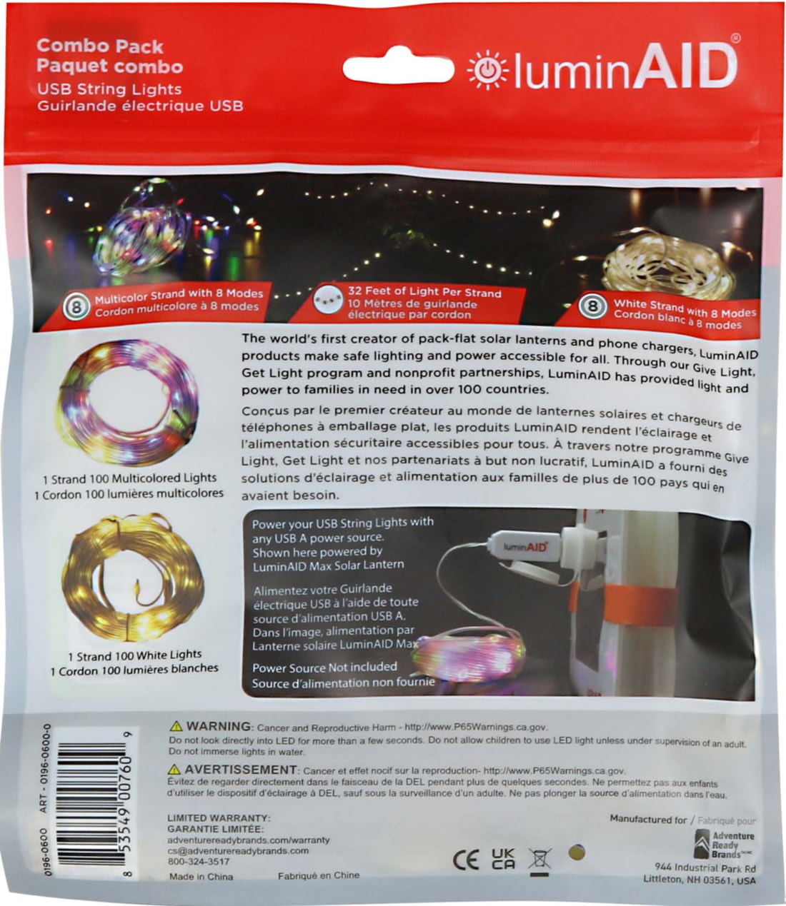 LuminAID Add-On String Lights 0196-0600 — CampSaver