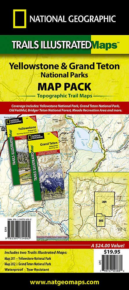 National Geographic Books Yellowstone/Grand Teton National Parks Map ...