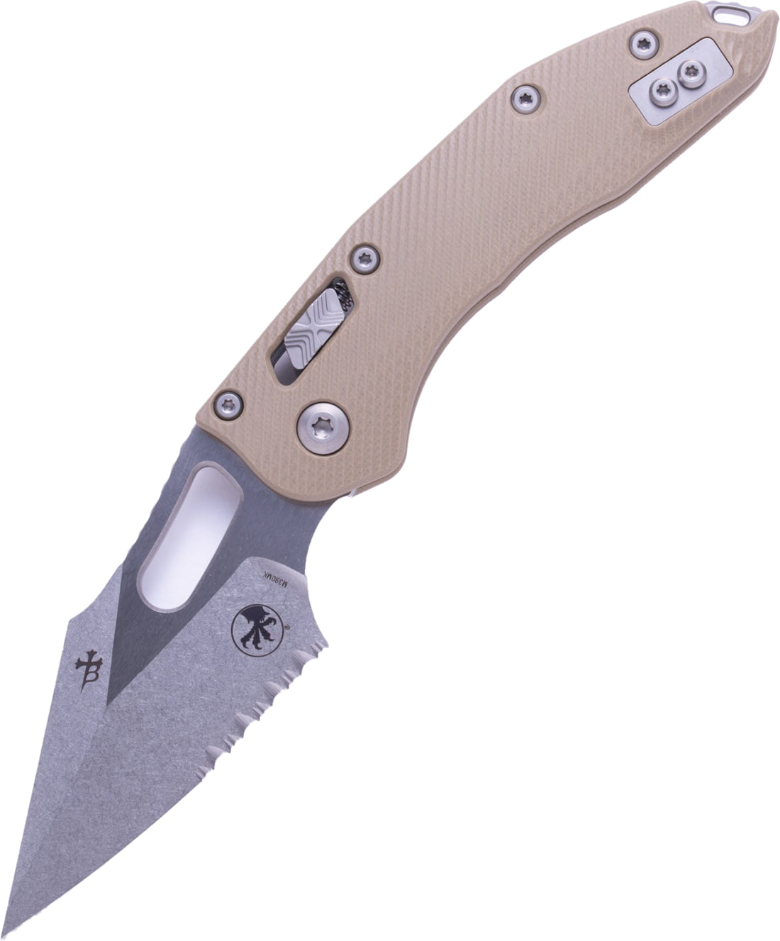Microtech Stitch S/E Ram - Lok Fluted G-10 Part Serrate 3.71in Folding ...