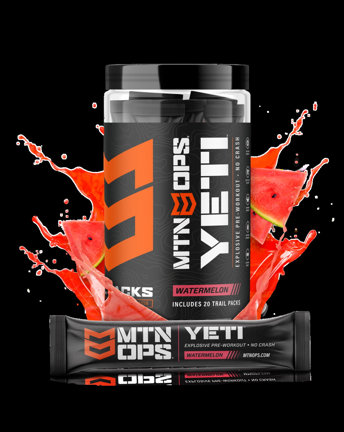 MTN OPS Yeti Monster Pre-workout Powder Energy Drink, 20 Trail Pack ...