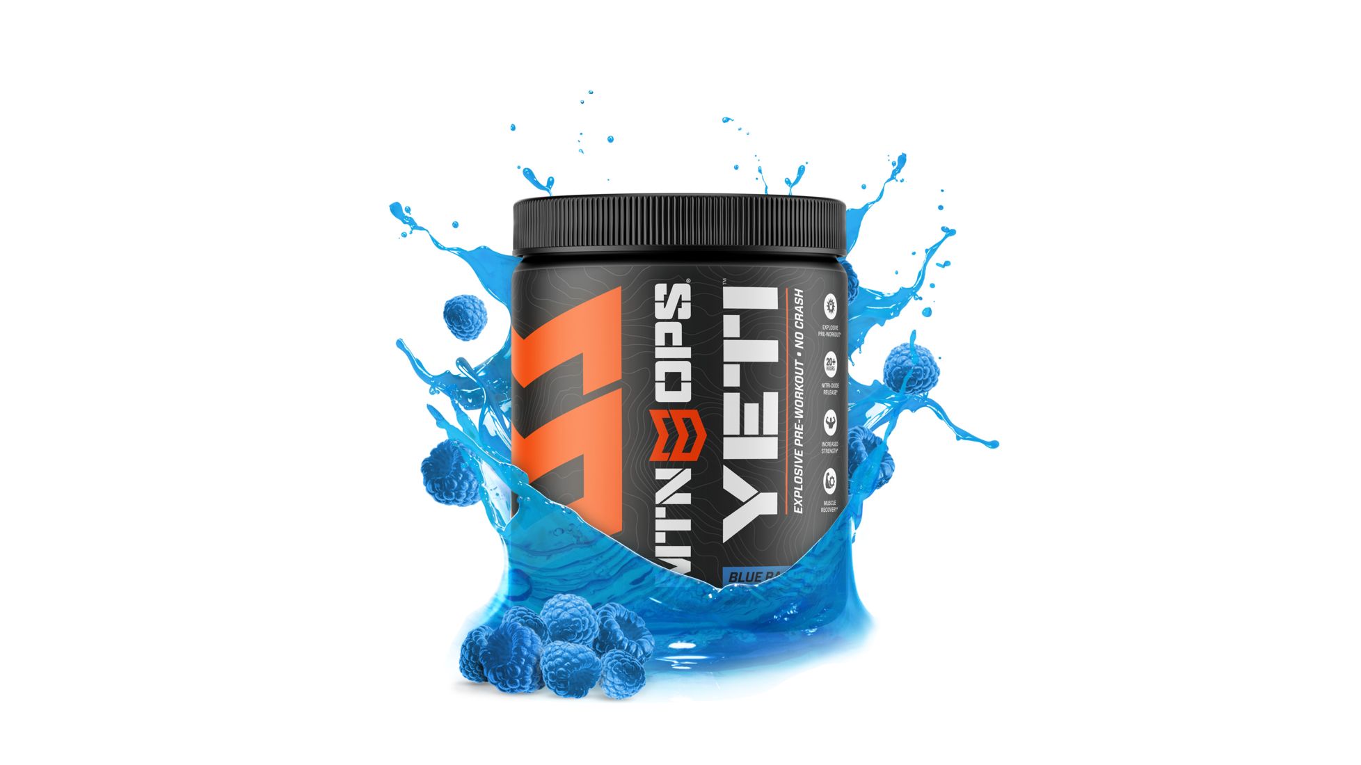 MTN OPS Yeti Monster Pre-workout Powder Energy Drink, 30 Serving Tub ...