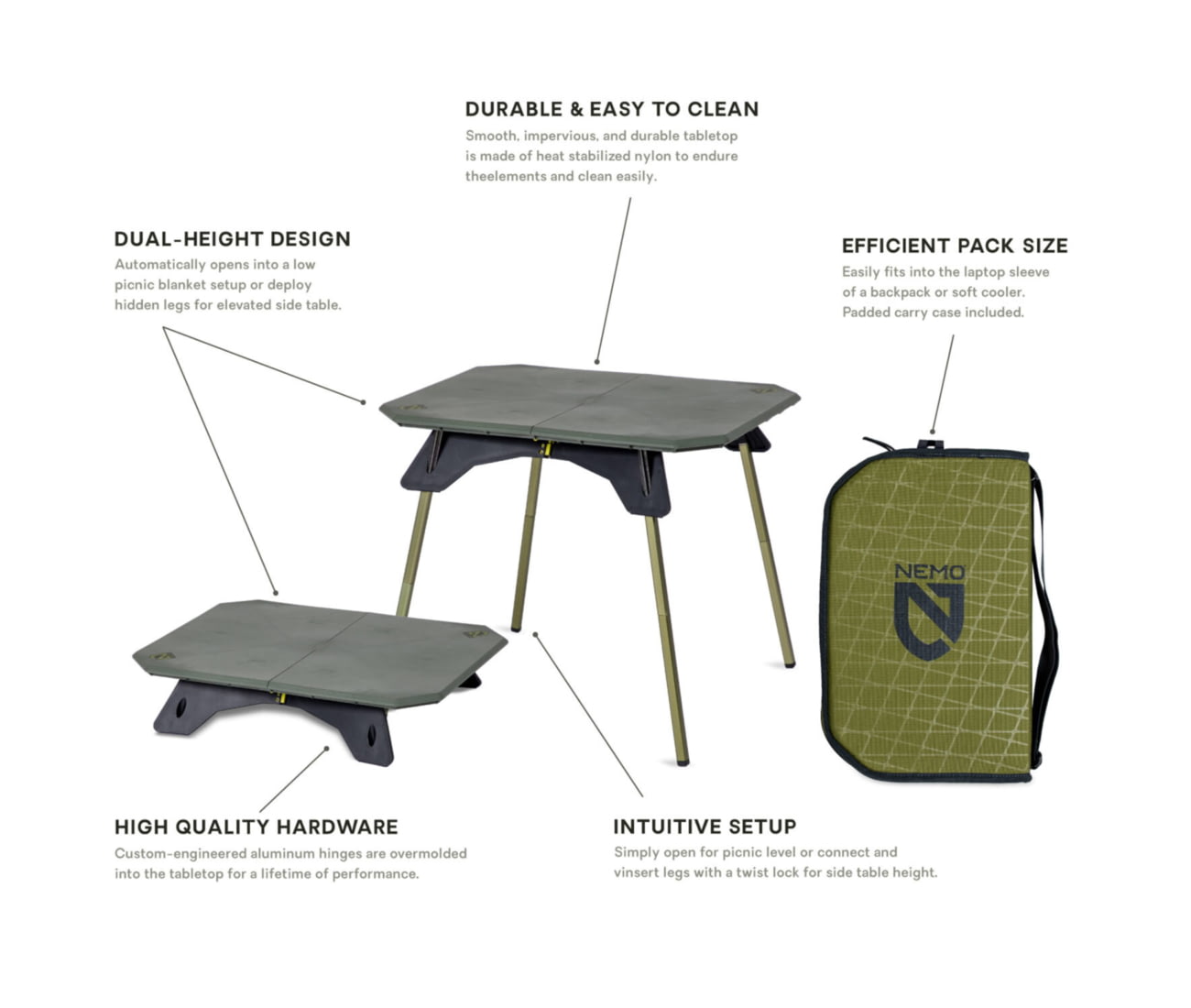 NEMO Equipment Moonlander Table — CampSaver