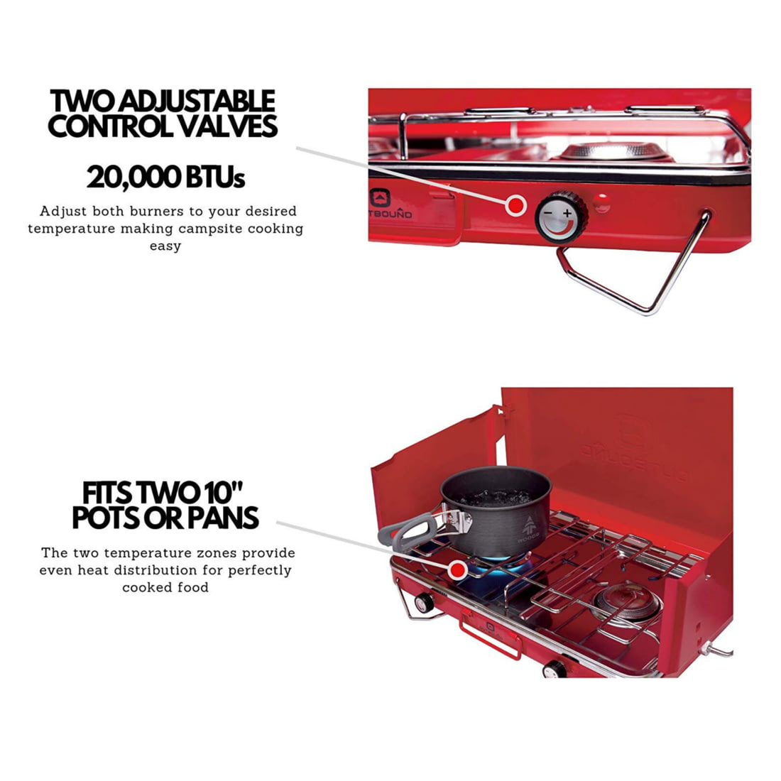 Outbound Double Burner Portable Propane Stove — CampSaver