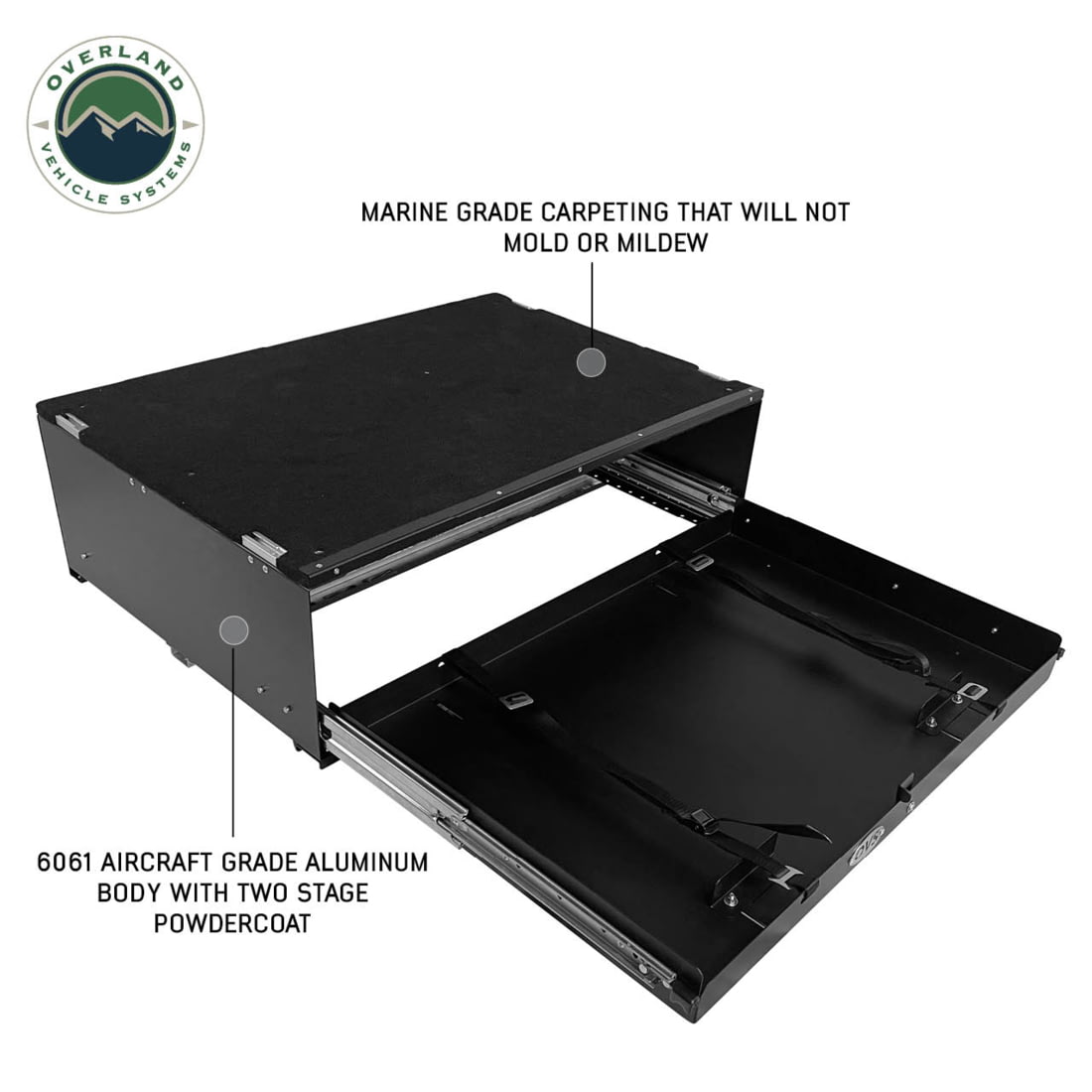 Overland Vehicle Systems CP Duty Glamping Large Cargo Drawer w/ Slide ...