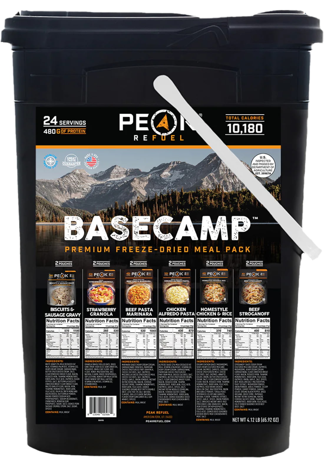 Peak Refuel Base Camp 3.0 Premium Freeze-Dried Meals Bucket — CampSaver
