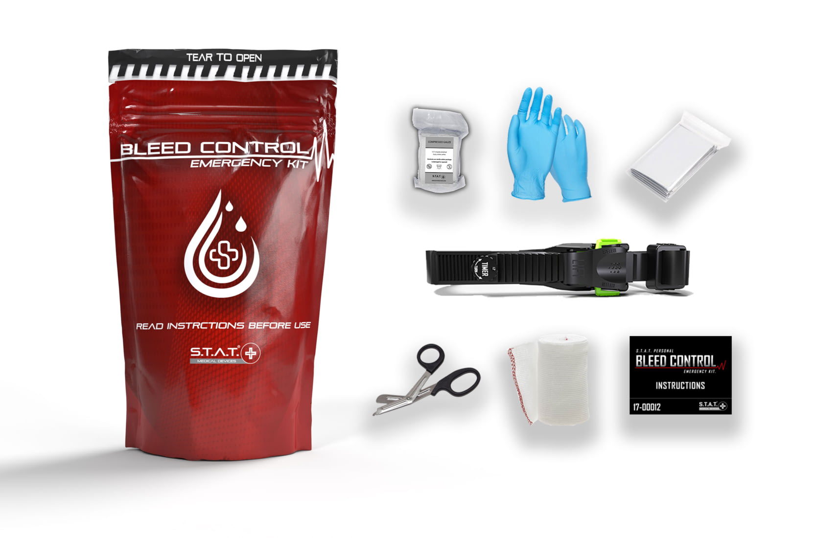 S.T.A.T. Medical Devices Public Access Bleed Control Kit with Enclosure ...
