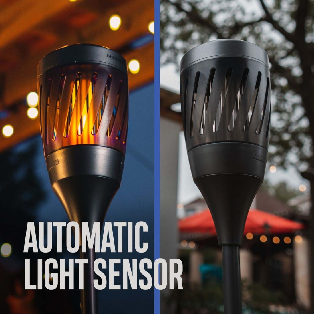 SKEETER HAWK Solar Torch Zapper w/ Flickering Flame — CampSaver