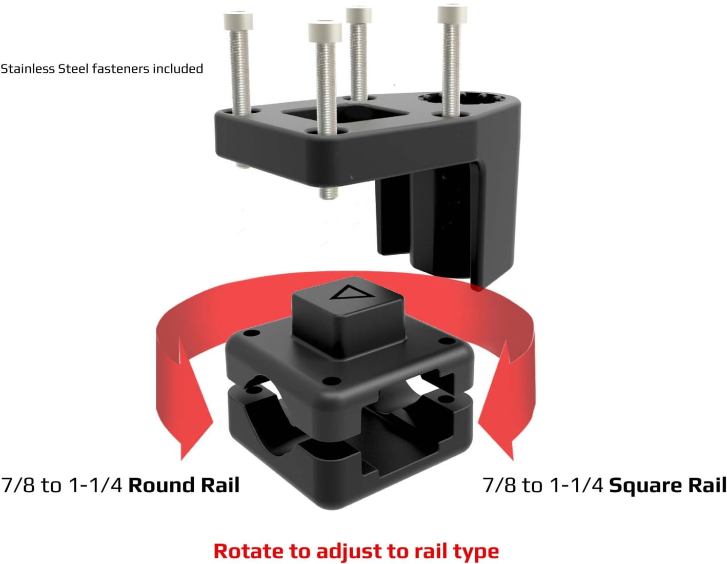 Stealth Rod Holders Universal Rail Mount — CampSaver