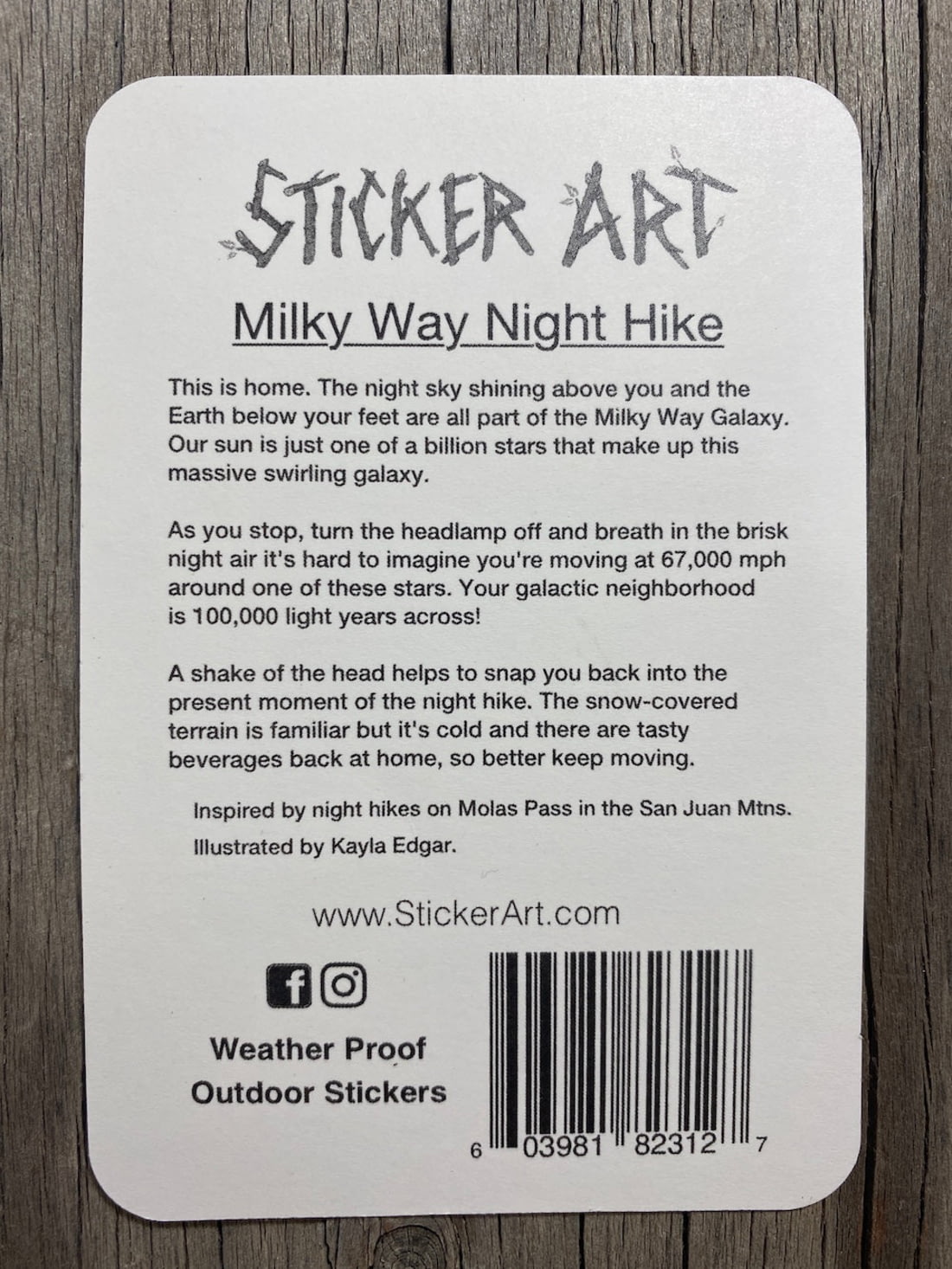 Sticker Art Milky Way Night Hike Sticker 8 — CampSaver