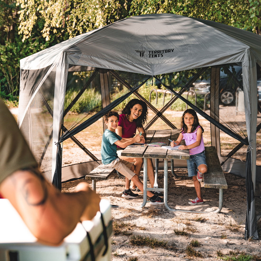 Territory Tents Easy Pop Up 6 Sided Tent — CampSaver