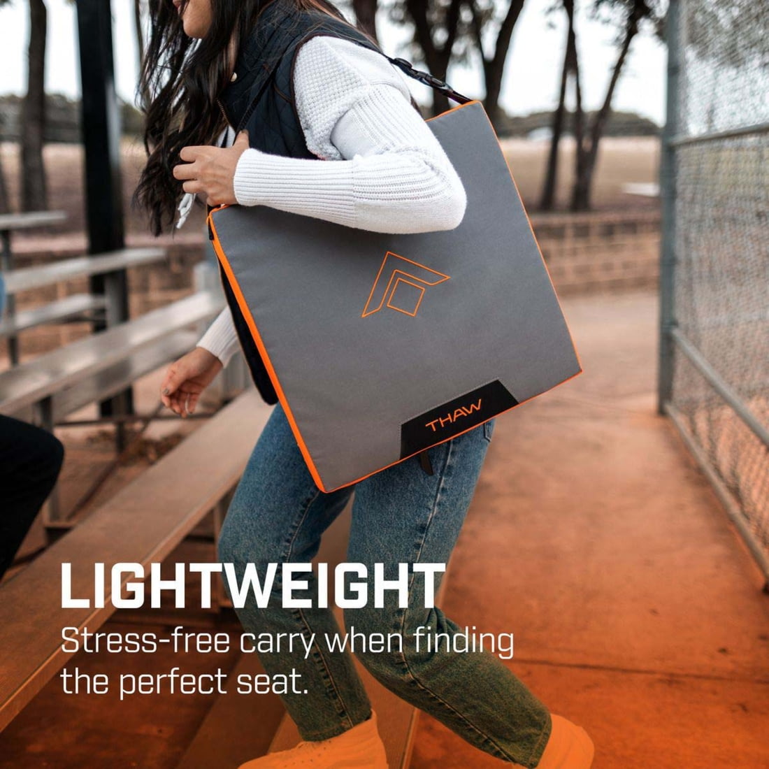 THAW Rechargeable Heated Seat Pad — CampSaver