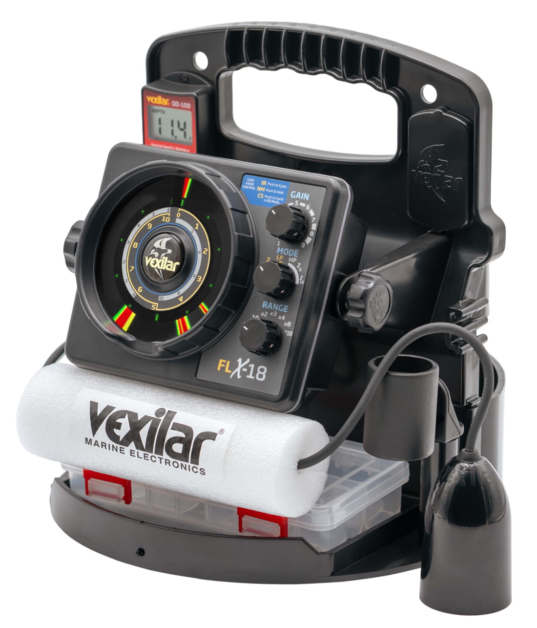 Vexilar FLX-18 ProPack II Sonar w/ 12 Degree Ice-Ducer / DD-100 PPX1812 ...